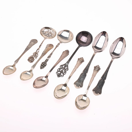 SKEDAR, 10 st, silver, total vikt, 164 gram. Silver & Metall - Silver ...