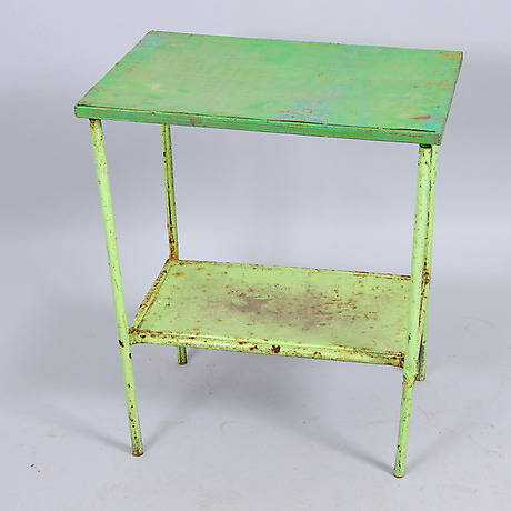 PLANTING TABLE, green painted metal, industrial design. Furniture ...