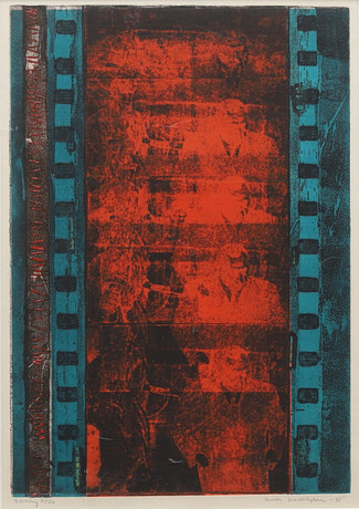 HASSE HASSELGREN. Composition, etching no. 5/20, signed and dated -71 ...