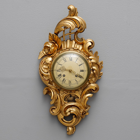 WALL PENDULUM, ROCOCO STYLE, around the middle of the 20th century ...