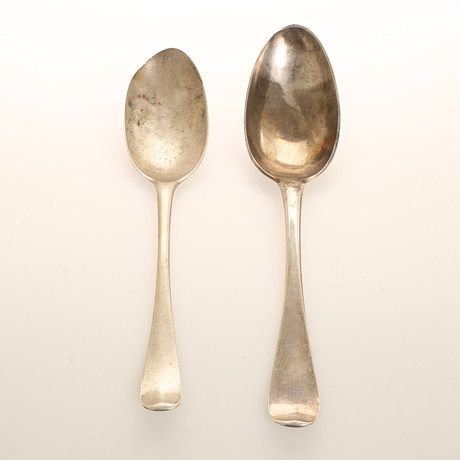 SKEDAR, 2 stycken, silver, 1700-tal. Silver & Metall - Silver - Auctionet