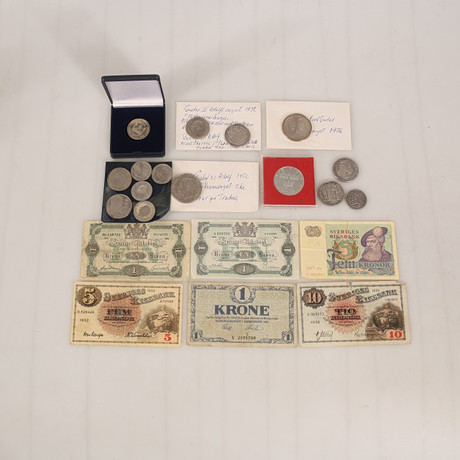 COINS AND BANKNOTES, partly silver. Coins, Medals & Stamps - Coins ...