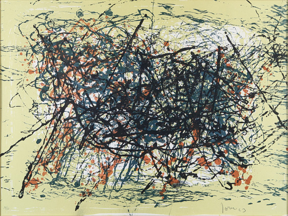 ASGER JORN. Composition from the "Jubilee series", color lithograph ...