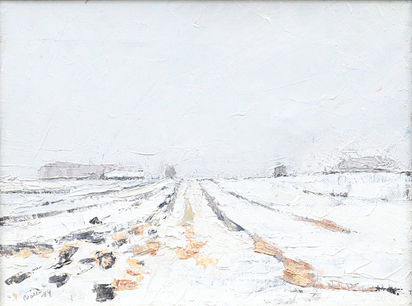 ARNOLD "NOLLE" SVENSSON. "Winter day Hagesta", oil on canvas, signed ...