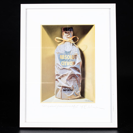 YRJÖ EDELMANN. "Absolut citron", print, signed in print and at ...