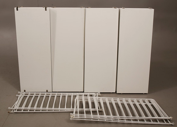 STRINGHYLLA, vit, trä och metall, innehållande 14 hyllplan och 12 ...