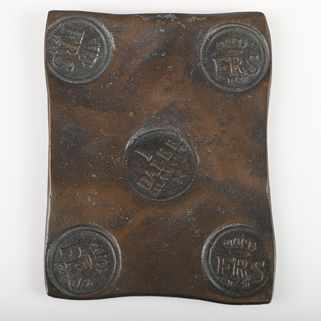 COIN, copper, copy after 1 daler silver coin 1741, 20th century. Coins ...