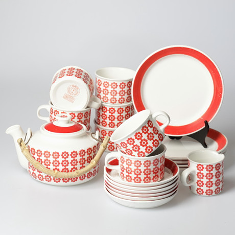 TEA SET PARTS, 13 parts, porcelain, "Malva", Karin Björquist ...