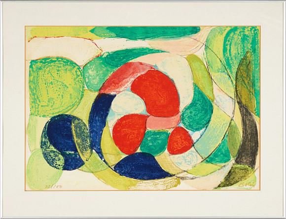 GUSTAV BOLIN. Compositions, 2 pcs., color lithographs, signed, numbered ...