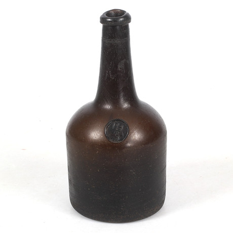 FLASKA, glas, Venjans glasbruk Dalarna, 1700-tal. Glas - Bruksglas ...