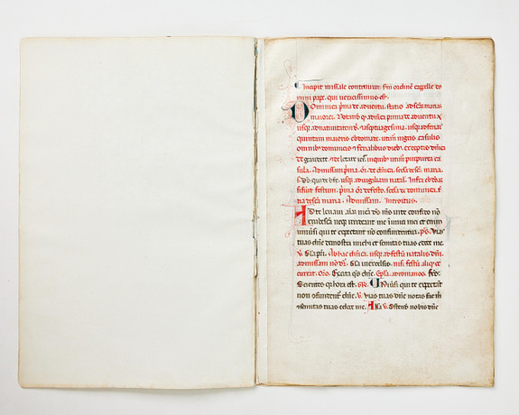 6 HOJAS MANUSCRITAS, ITALIA, hacia 1350-1400. Libros, mapas y ...