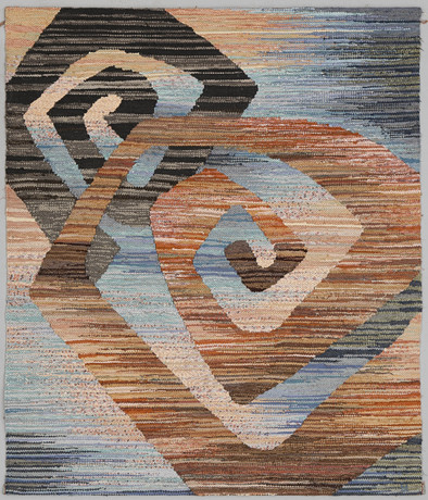 LENA WYRNER (FÖDD 1953). VÄGGBONAD, "Möte", vävd. Mattor & Textil ...