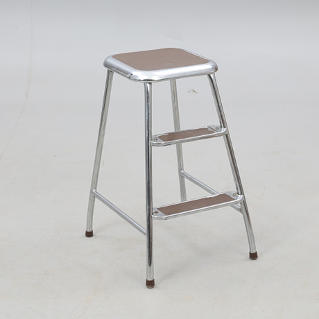 AWAB KÖKSPALL, stegpall, kromad stålrör, 1900-tal. Möbler - Fåtöljer ...