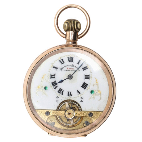 A 9CT GOLD OPEN FACED 8 DAYS POCKET WATCH. Clocks & Watches - Pocket ...