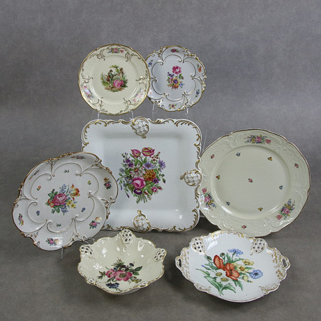 COLLECTION PORCELAIN DISH, 7 parts, of which 5 pcs. Rosenthal. Ceramics ...