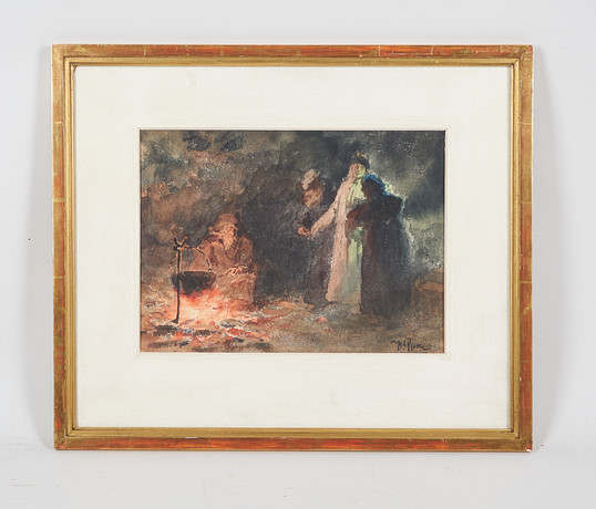 ILYA EFIMOVICH REPIN. Ice Princess/Snow Queen, signed, watercolor. Art ...