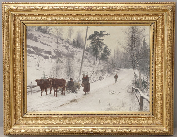 KNUT EKWALL. "Romanö", olja på duk, signerad. Konst - Måleri - Auctionet