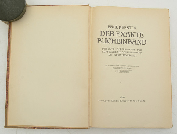 PAUL KERSTEN. Der exakte bucheinband. Böcker, Kartor & Handskrifter ...