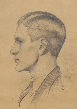 OWE ZERGE. drawing, portrait of Bror Persson, signed, dated 1932. Art ...