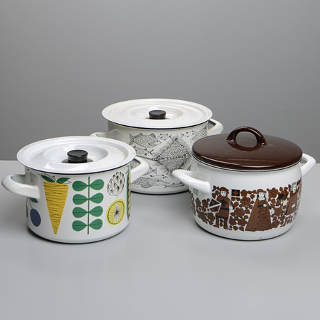 GRYTOR, 3 st, emalj, Kaj Franck och Esteri Tomula, Finel / Arabia ...