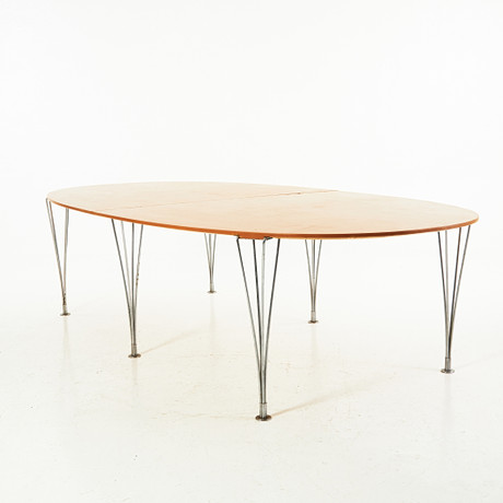 BRUNO MATHSSON och PIET HEIN. Matbord Superellips, fanerat i björk och ...