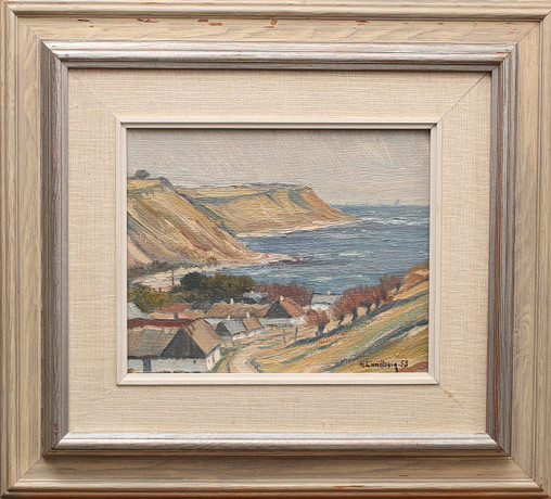 KARL LUNDBORG. Olja på duk, Klippkust, signerad K Lundborg. Konst ...
