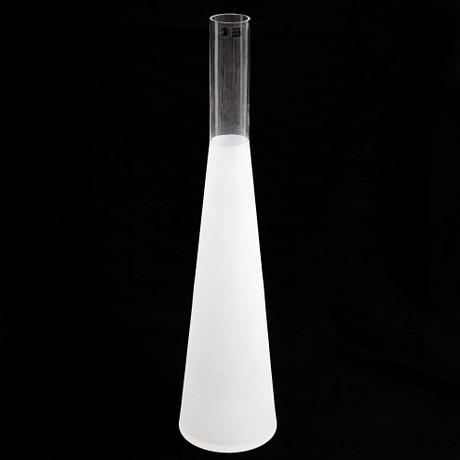 EHLEN JOHANSSON. Floor vase, partially frosted clear glass, IKEA PS ...