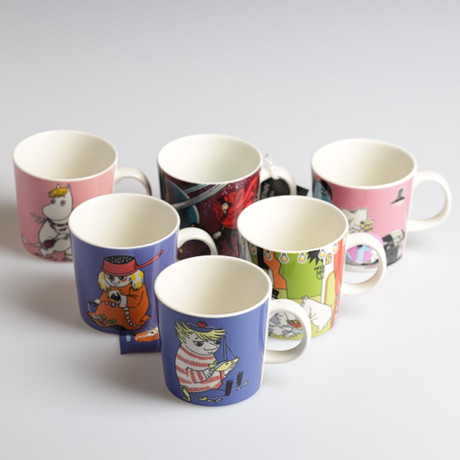 MUGGAR, 6 st, porslin, Mumin, Arabia. Keramik & Porslin - Europeiskt - Auctionet