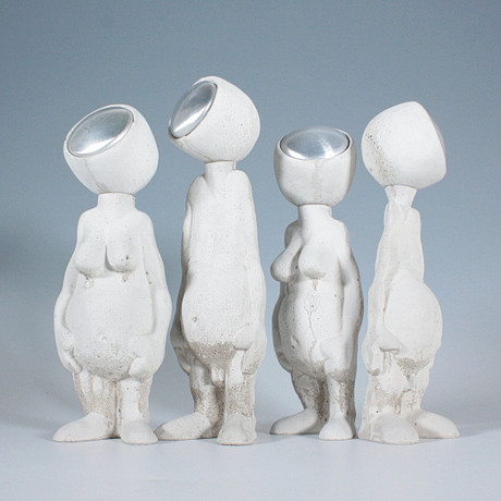 MARTIN SMIDA. Su atelier. 'Los 4 curiosos', concreta. Arte - Escultura ...