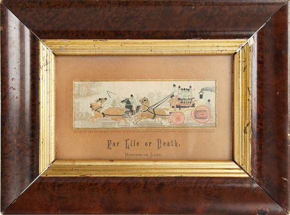 THOMAS STEVENS (1828–1888). Silkesbroderi "For Life or Death ...