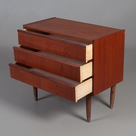 Chest of drawers. Teak veneer, 3 drawers, 60s. Furniture - Chests of ...