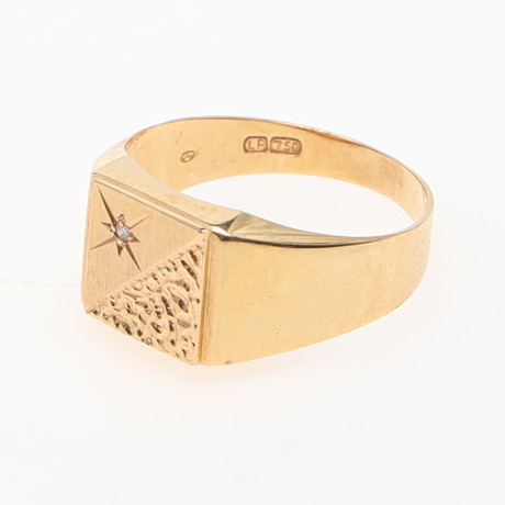 KLACKRING, 18K guld. Smycken & Ädelstenar - Ringar - Auctionet