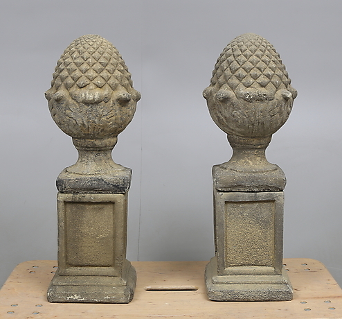 GARDEN SCULPTURES, a couple, stone mass, 2000s. Furniture - Garden ...