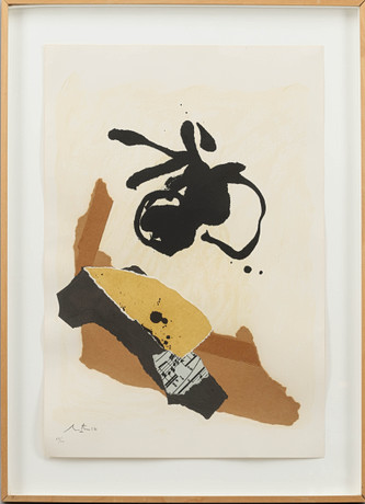 ROBERT MOTHERWELL (USA, 1915-1991). Untitled, color lithograph, signed ...