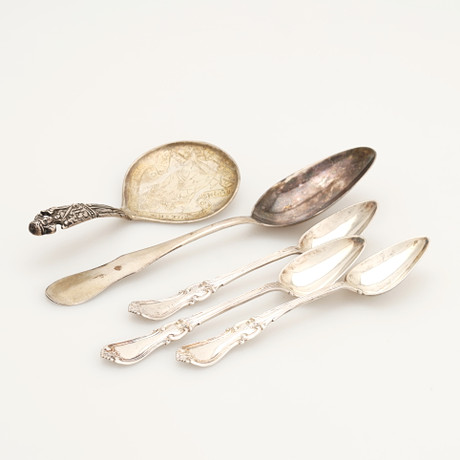 SKEDAR, 5 st, silver, 1800-tal, vikt 164 gram. Silver & Metall - Silver ...