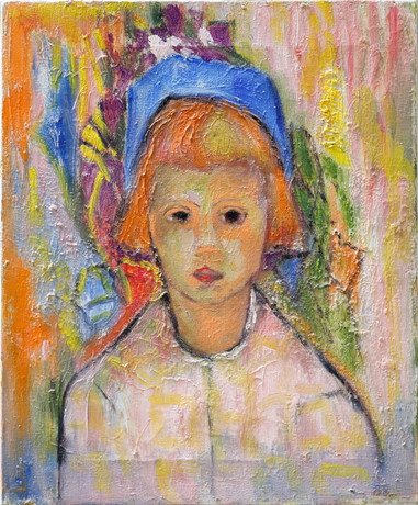 SVEA GENBERG LARSON. Colored girl portrait, oil on canvas, signed on ...