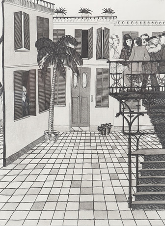 EVA REX (F. 1950). Etching, 'The Iron Staircase'. Art - Engravings ...