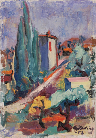 ALRIK IRDING. Southern landscape, oil on canvas, signed A. Irding. Art ...