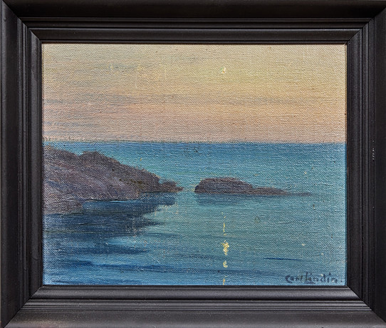 CARL OLOF ERIK LINDIN (SVERIGE/USA 1869-1942). Aftonrodnad över ...