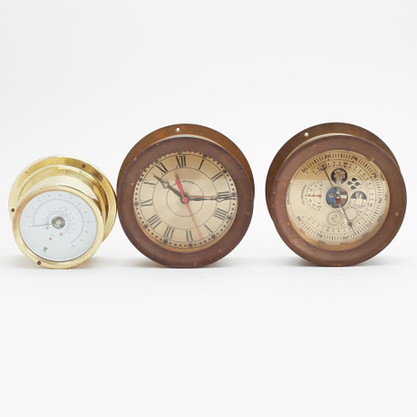BAROMETER/THERMOMETER, SHIP CLOCK and display for ANEMOMETER, Lord ...