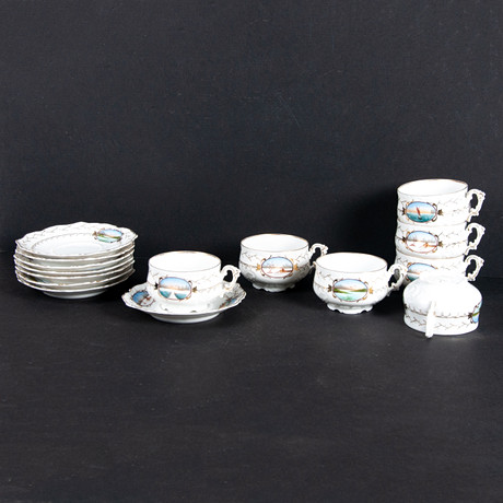 COFFEE SERVICE. Hermann Ohme, Elysée, 15 parts. Ceramics & Porcelain ...