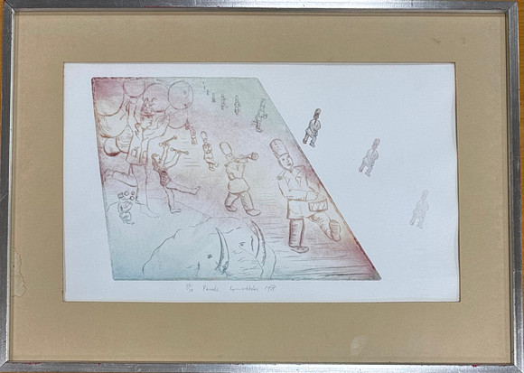 LYNN WEBSTER. Color etching. Art - Engravings & Prints - Auctionet