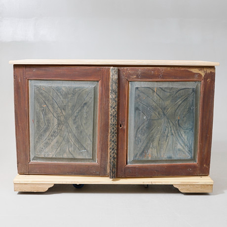 SIDEBOARD, pine, peasant doors, 19th/20th century. Folk art - Furniture ...