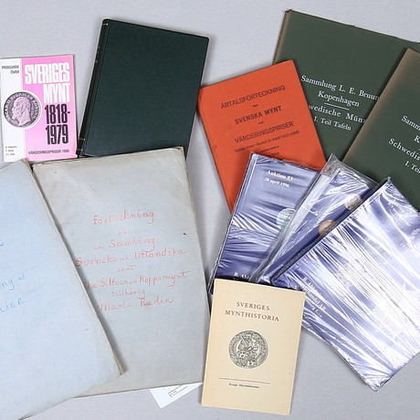 COIN LITERATURE/CATALOGUES, 11 parts, mainly a handwritten list of ...