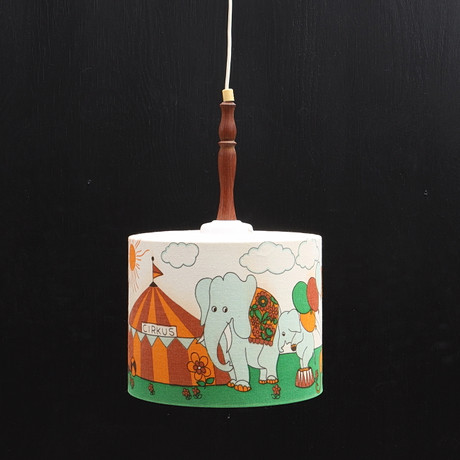 TAKLAMPA, barnrum, cirkusmotiv, 1970-tal. Belysning & Lampor ...