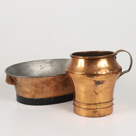 BALJA OCH HINK, koppar, 1800-tal. Silver & Metall - Tenn, Mässing ...