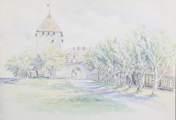 SARA LILJANDER. Watercolour, "Old powder tower Visby", signed. Art ...