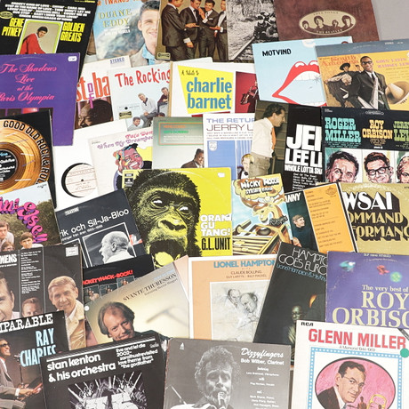LP-SKIVOR, ca 100 st vinylskivor, 1900-talets andra hälft. Övrigt ...
