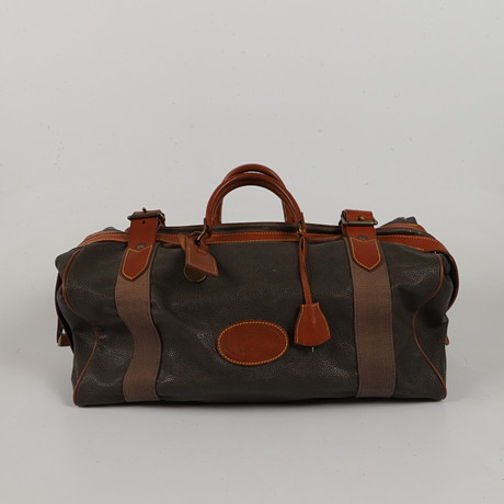 MULBERRY. Weekend bag, scotch grain with leather details. Vintage ...