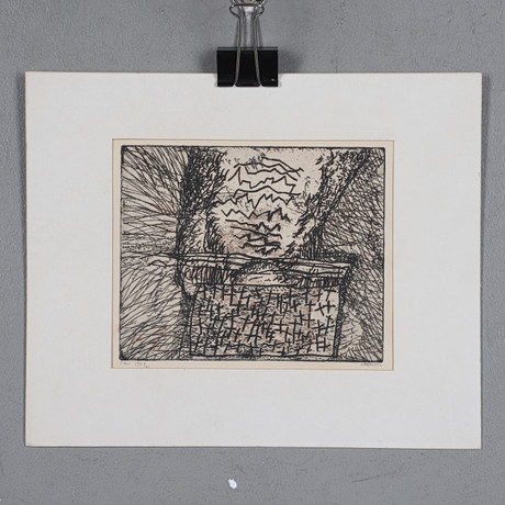 HERMAN TALVIK. Etching, proof, signed and dated 1964. Art - Engravings ...
